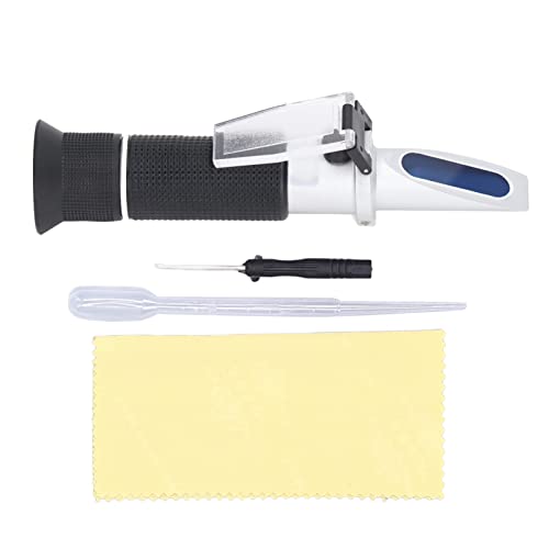 Refractometer Dual Scale Handheld Measuring Tool Sugar Brewing, Clear Reading Accurate Work for Various Industries