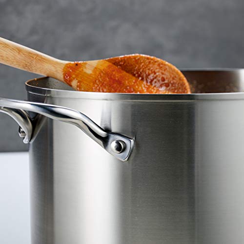 KitchenAid 3-Ply Base Brushed Stainless Steel Stock Pot/Stockpot with Lid, 8 Quart