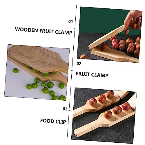 Uonlytech 1pc Plum Press Crab Tools Macadamia Nuts Fruit Press Machine Multitools Seafood Chestnut Cutter Fruit Clamp Wooden Fruit Clamp Fruit Clip Crusher Wood, Stainless Steel Household