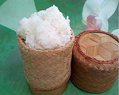 THAI - LAO kitchen bamboo basket kratib sticky rice cooker amp steamer handmade 5 pcs