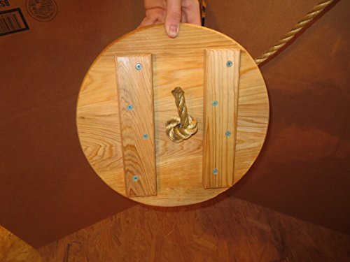 Wood Tree Swings-Tree Swing Cypress Wood Disc Tree Swing and 10 Feet of Rope Not Plywood
