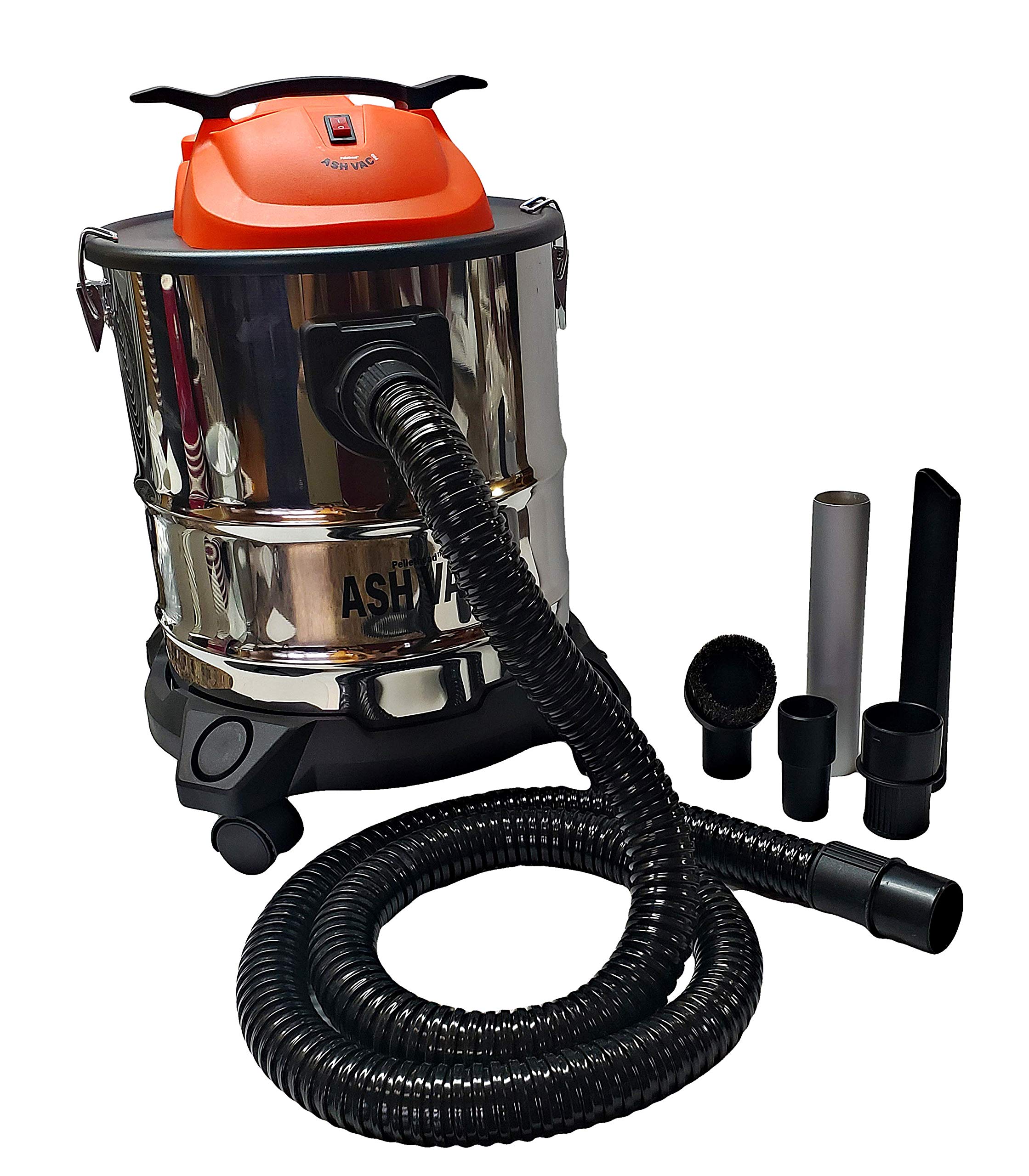 Pellethead Ash Vault Pro 5-Gallon 10-Amp Power Ash Vacuum with Hose Accessories and Heat-Resistant HEPA Filters