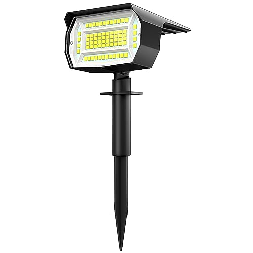 LOTMOS 6 Pack Solar Landscape Spotlights Outdoor, [48 LED/3 Modes] 2-in-1 Solar Spot Lights Outdoor, Auto On/Off IP67 Waterproof Solar Powered Wall Lights for Front Door, Backyard, Garage, Deck…
