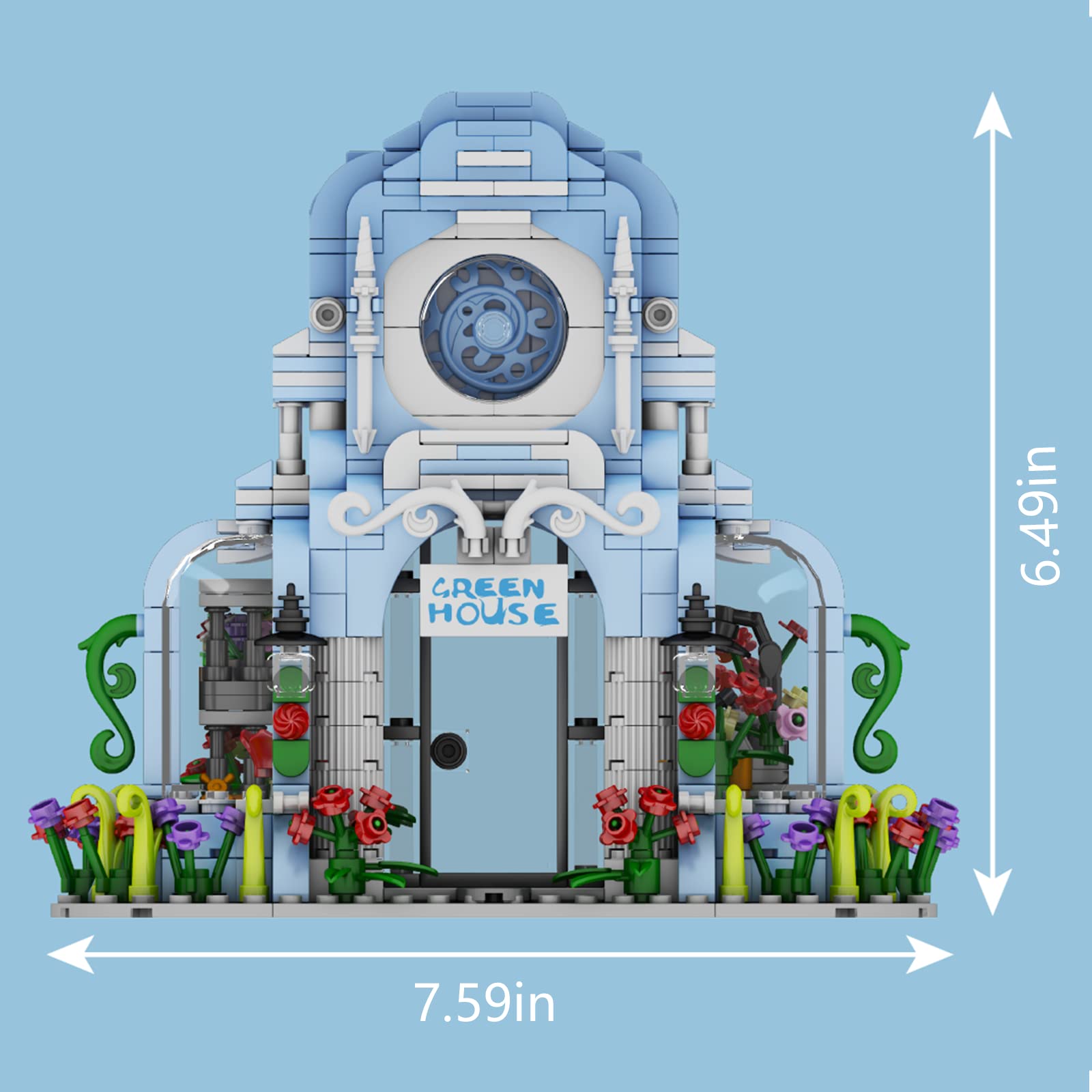Mould King New Botanical Garden Building Sets with LED Light Kit, Engineering Construction MOC Building Blocks, Model Toy Building Sets to Build for Adults and Kids 14+ (1289 Pcs)