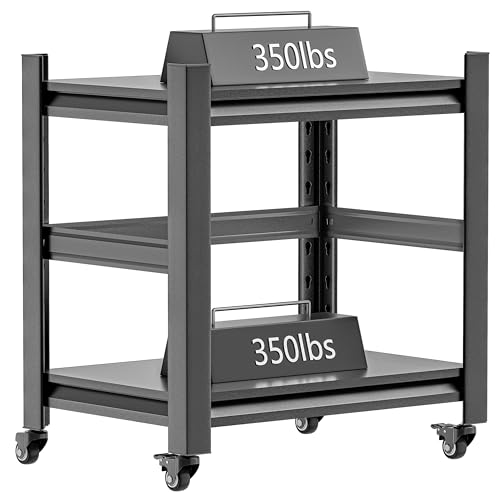 Phonando Mini Fridge Stand with Storage,Heavy Duty Mobile Mini Fridge Shelf with 4 Lockable Wheels,220lbs Mini Fridge Table for Dorm,Small Refrigerator Stand Storage Cart (19.67"*19.67 * 17.7")