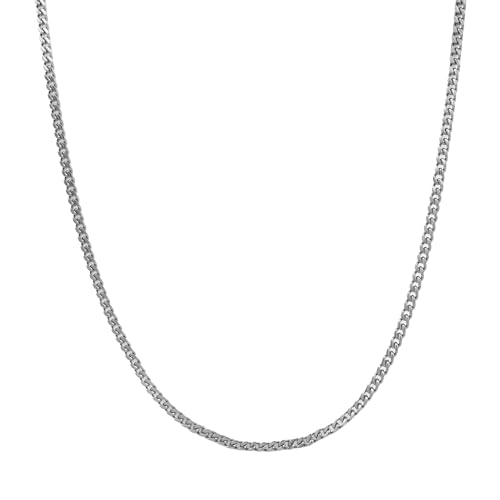 GLD Miami Cuban Link Chain for Men and Women - 14K 5MM White Gold - 20”