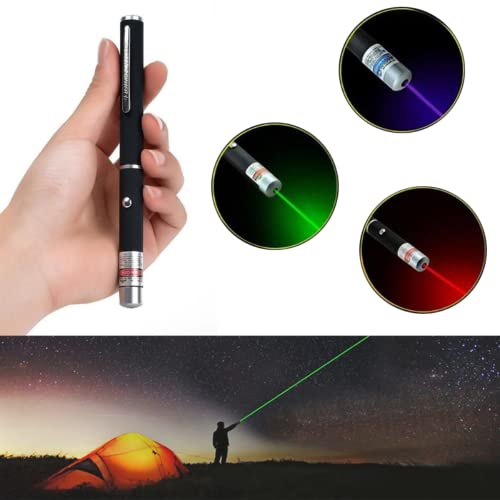 WNZQK Laser Pointer for Cats Dogs Pet Interactive Toys Laser Presentation Remotes Red Green Purple Light Laser Pointer for Cats Chargeable (1 PCS Pack Green Light, USB Rechargeable)