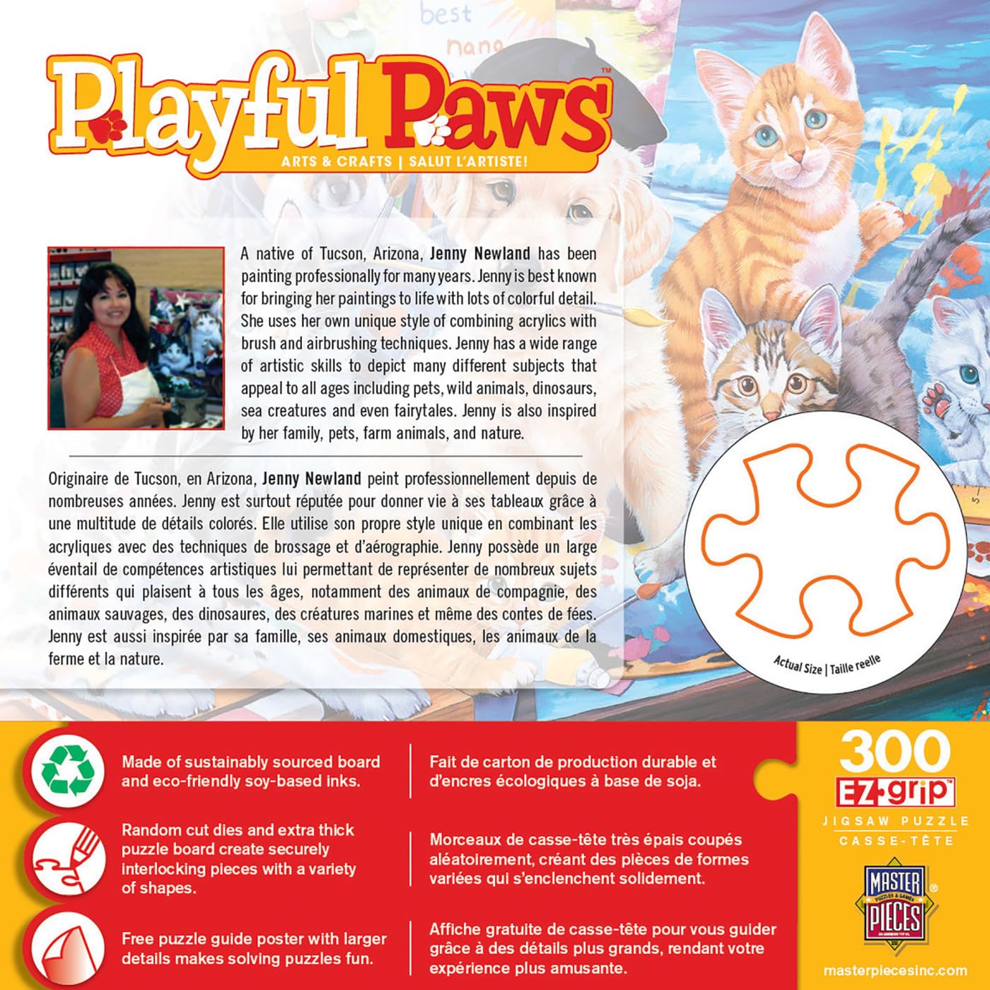 MasterPieces Playful Paws - Art's & Crafts 300pc Ezgrip Puzzle