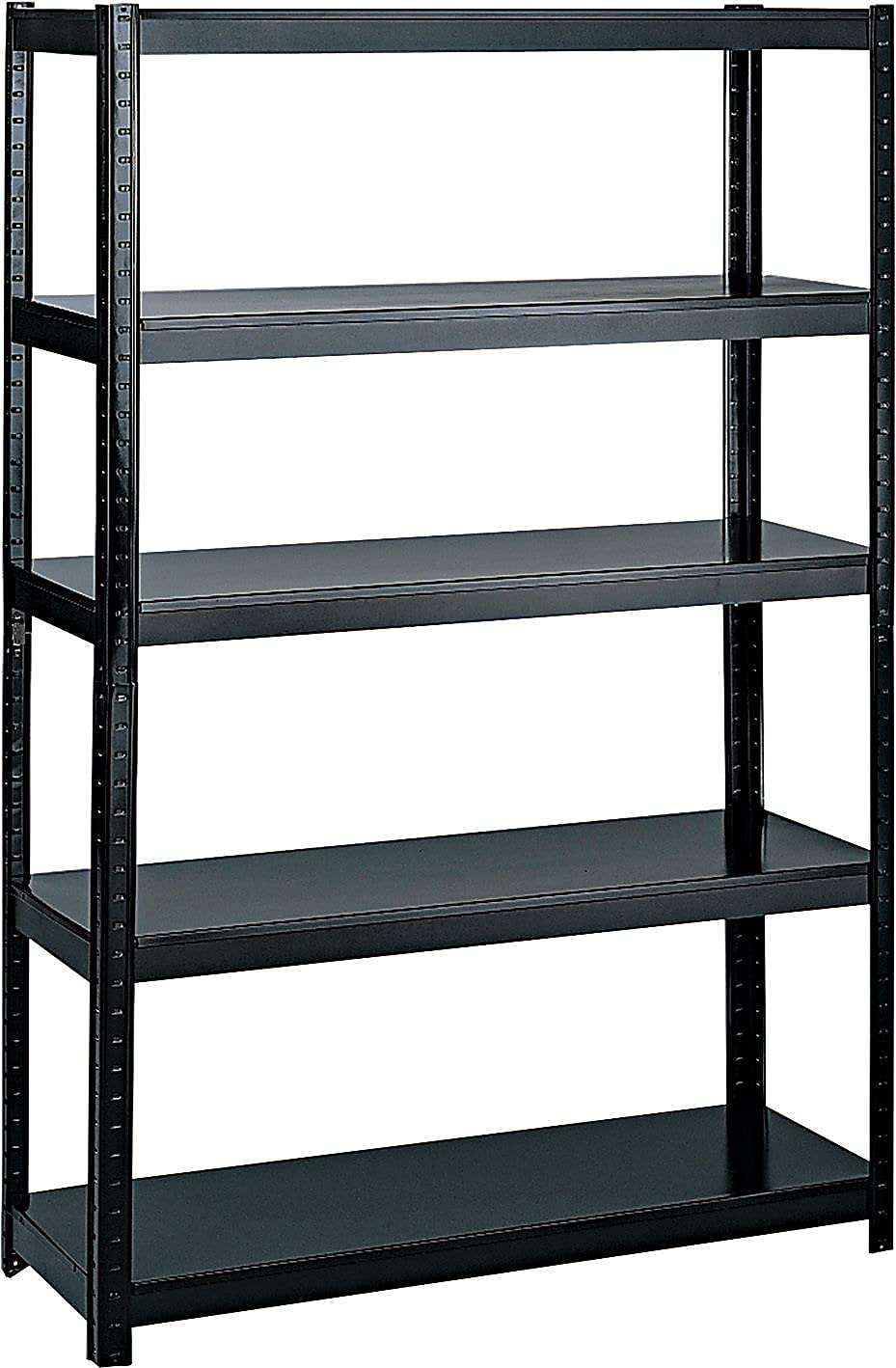Safco Products 5244BL Boltless Steel Shelving 48" W x 24" D x 72" H, Black