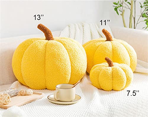 Zuwxeu Pumpkin Pillow,Pumpkin Shaped Throw Pillow Cushion, Pumpkin Plush Floor Pillow,Pumpkin Pillow Decor,Halloween Pumpkin Decorative Pillow for Home Decor Party Favors(7.5'', Dark Green)