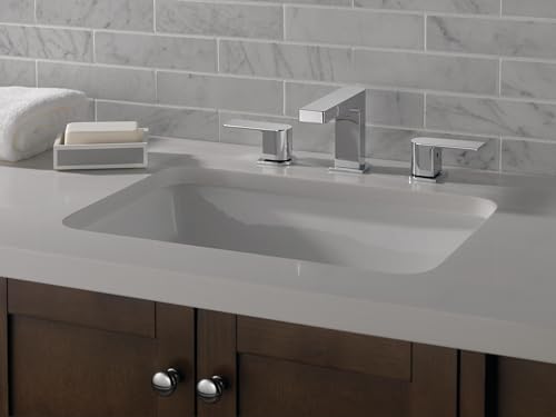 Peerless Xander Widespread Bathroom Faucet Chrome, Bathroom Faucet 3 Hole, Bathroom Sink Faucet, Drain Assembly, Chrome P3519LF