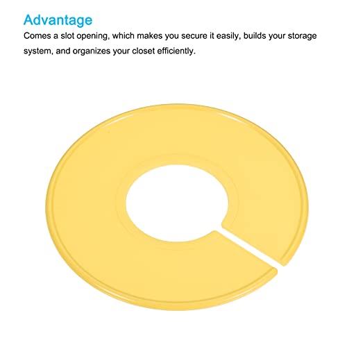 PATIKIL Clothes Dividers 10 Pack Blank Clothing Rack Size Sorting Reusable Wardrobe Round Hanger Separator, Yellow