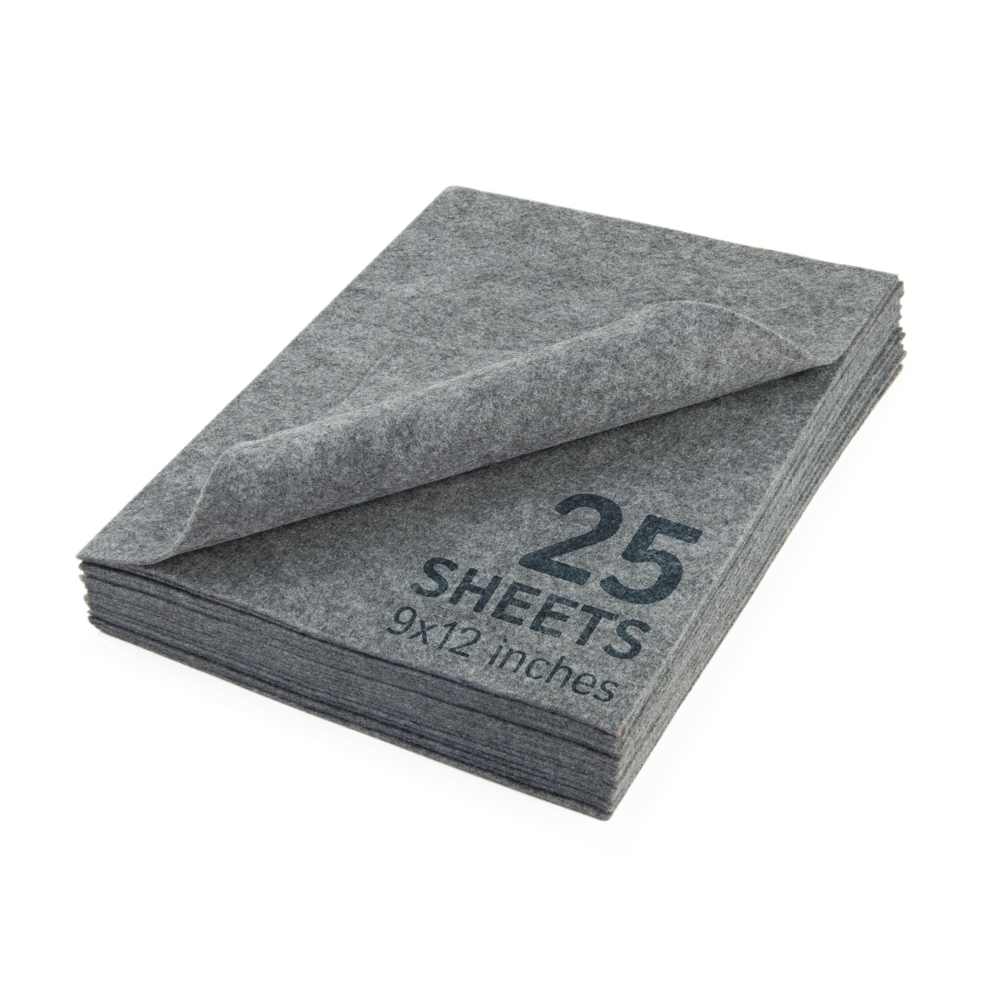 The Felt Store Craft Felt Assorted Sheets - 9" x 12" - 25-Piece Pack- Craft Fabric for DIY Arts & Crafts, Decorations - Soft and Durable Craft Felt - Crafting & Embroidery Material – Charcoal