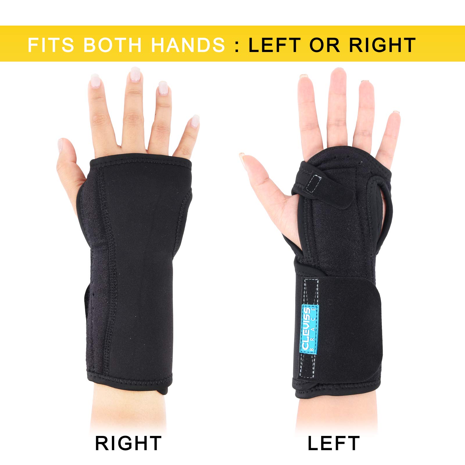 Night Sleep Wrist Brace for carpal tunnel, Adjustable Wrist Pain support for Men and Women- Fits Left & Right Hand - Wrist Sleep Support Stabilizer with Aluminum Splint for Injuries,Sprain (Pink)