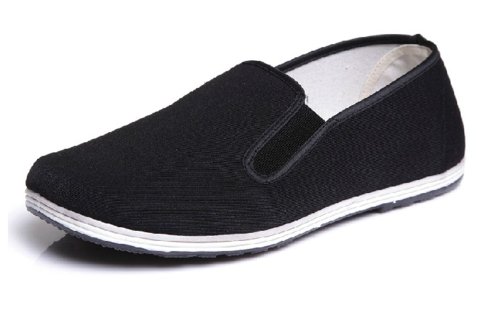 UNOW Chinese Traditional Cloth Kung Fu Shoes,Classic Soles,Black,41 | (US:Men 8-8.5 | Women 9.5)