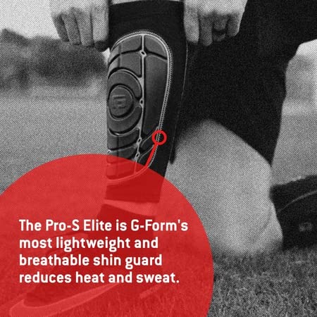 G-Form Pro-S Elite Soccer Shin Guards - Soccer Pads for Adults - Athletic Gear - Black/Yellow, Large