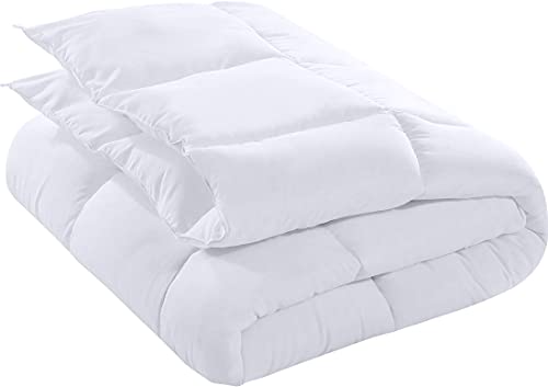 Utopia Bedding Comforter Duvet Insert - Quilted Comforter with Corner Tabs - Box Stitched Down Alternative Comforter (King, White)