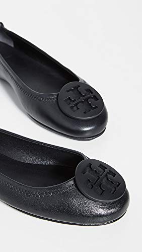 Tory Burch Women's Minnie Travel Ballet Flats, Perfect Black, 8 Medium US
