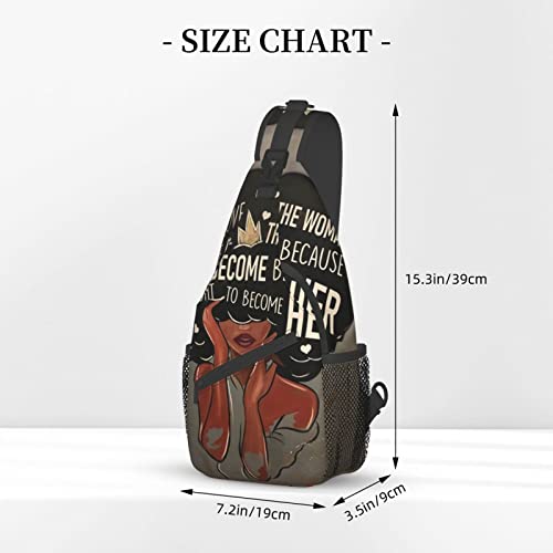 Tinysky African Girl Sling Bag Crossbody Shoulder Backpack Crossbody Bag for Women Sport Cycling