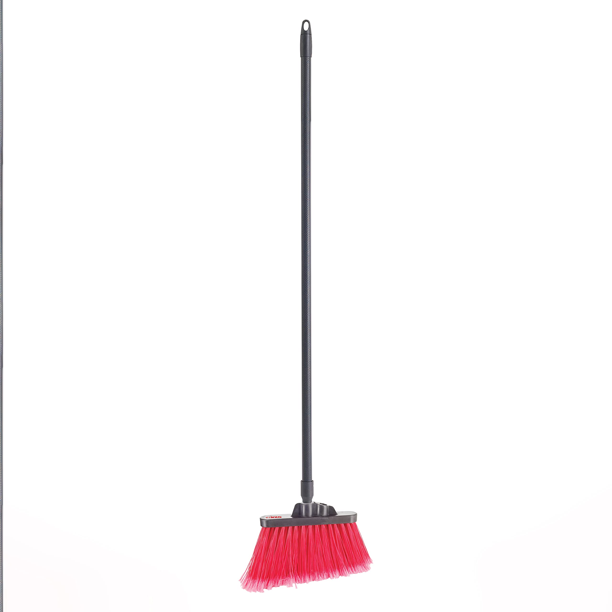 Winco Angled Broom with 48" Fiberglass Handle, Flagged Bristles