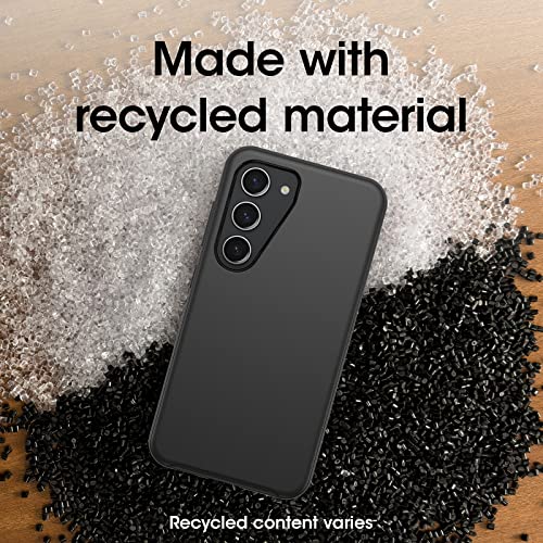 OtterBox Galaxy S23 Symmetry Series Case - Single Unit Ships in Polybag, Ideal for Business Customers - BLACK, ultra-sleek, wireless charging compatible, raised edges protect camera & screen