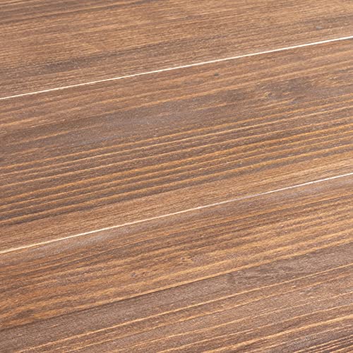 SOSPIRO 72 inch Wood Dining Table for 6 to 8, Industrial Rustic Rectangular Farmhouse Table with Steel Legs Metal Frame For Kitchen, Dining Room, Home Furniture, Brown