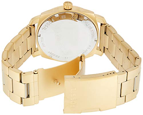 Fossil Men's Machine 3H Quartz Stainless Three-Hand Watch, Color: Gold, Gold (Model: FS5264)