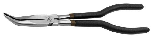 Performance Tool W1045 11-Inch Long Reach 45-Degree Bent Long Nose Pliers, Black