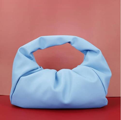 MBETA Fashion Soft Leather Croissant Bag Large-Capacity Pleated Cloud Bag Shoulder Hand-Held Underarm Women's Bag Simple Solid Color Trend