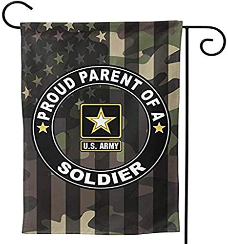 US MILITARY U.S. Army Proud Parent of A Soldier Flag Armed Forces Double-Sided Lawn Decoration Gift House Garden Yard Banner United State American Military Veteran, 12" x 18.5 Made in USA