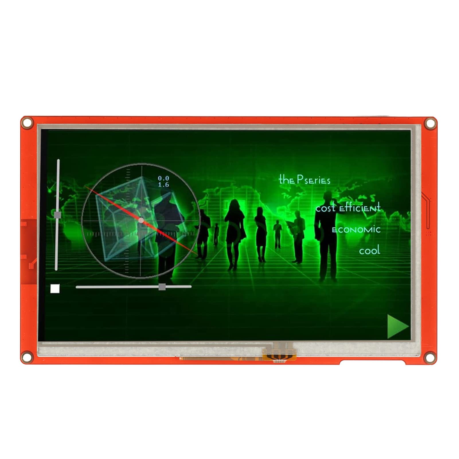 Naroote HMI Display, LCD Display Module 8 GPIO AV Animation Play 7 Inch RTC Function for Vehicle