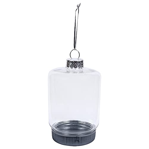 WLS Pint Jar Ornaments 4.375x2.5 Inch Plastic Snow Globe with Faux Snow DIY Bundle Exclusive SPADINA Fall Autumn Holiday Christmas Tree Decorations Shatterproof Bundle of Pack of 2