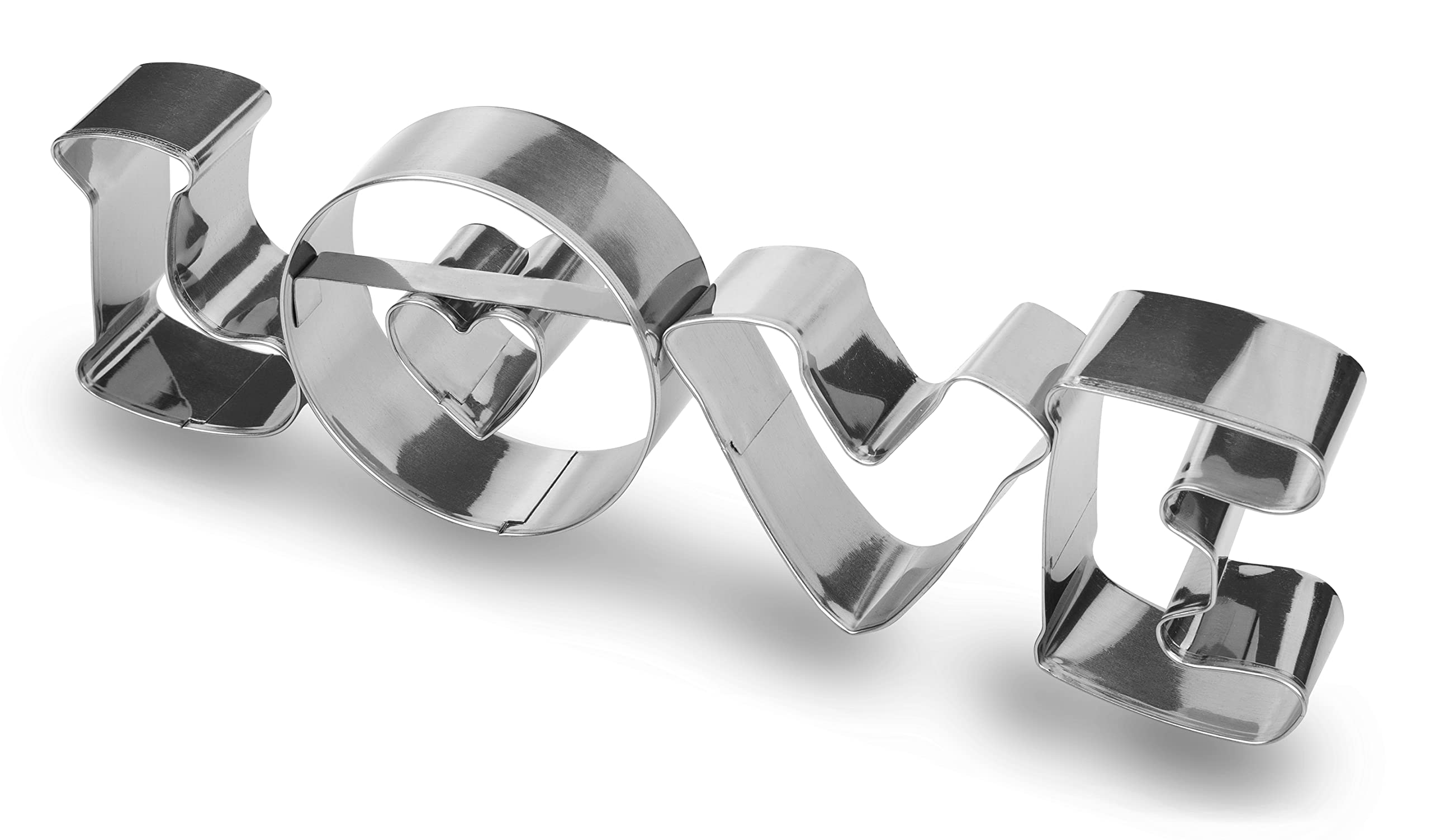 LOVE Cookie Cutter Set - Valentine Cookie Cutters,LOVE Shape Valentines Cookie Cutters for Baking,LOVE Set for Sandwich Cutter,Biscuit Cutter,Pastry Cutter(Valentines Day Cookie Cutters)