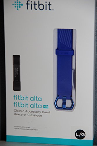 Fitbit Alta HR and Alta Classic Accessory Band, Blue, Large