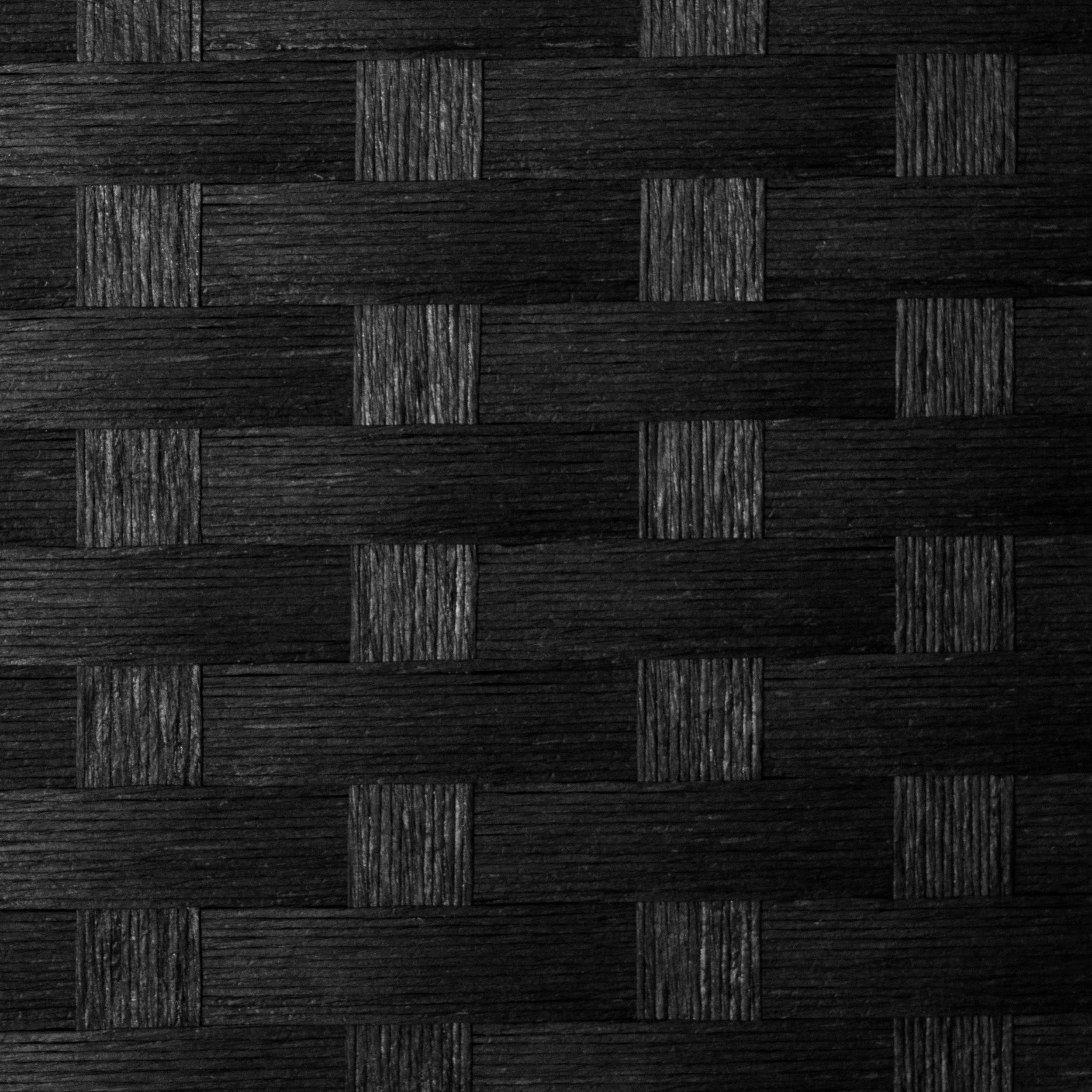 Red Lantern 2 ft. Short Woven Fiber Folding Screen - 4 Panel - Black