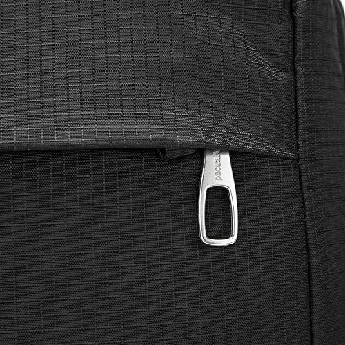 Pacsafe Vibe 28 Liter Anti Theft Commuter Backpack Opens Suitcase Style and Fits 16 inch Laptop Casual Daypack, Black, One Size