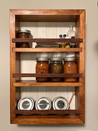 Mansfield Cabinet No. 101 - Solid Wood Spice Rack Cabinet Carbon Grey/Navy Blue