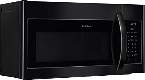 FRIGIDAIRE FFMV1645TB 30 inch Over the Range Microwave with 1.6 Cubic. ft. Capacity, LED Lighting, Multi-Stage Cooking Option, 12.5 inch Turntable, and 2 Speed Ventilation, in Black