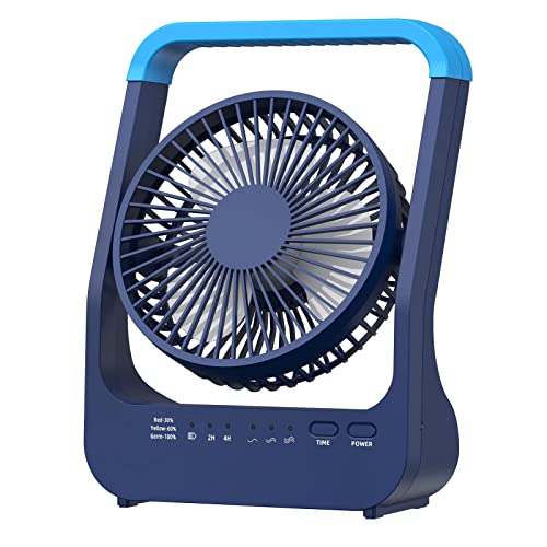 Rechargeable Battery Powered Fan, 20000 mAh Personal Desk Fan, Portable USB Table Fan, Timer Off Quiet Desk Fan,Long Working Time, Desktop Fan for Study,Bedroom,Office,Camping