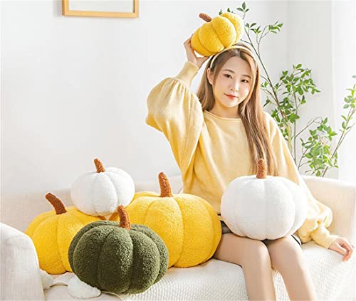 Zuwxeu Pumpkin Pillow,Pumpkin Shaped Throw Pillow Cushion, Pumpkin Plush Floor Pillow,Pumpkin Pillow Decor,Halloween Pumpkin Decorative Pillow for Home Decor Party Favors(7.5'', Dark Green)