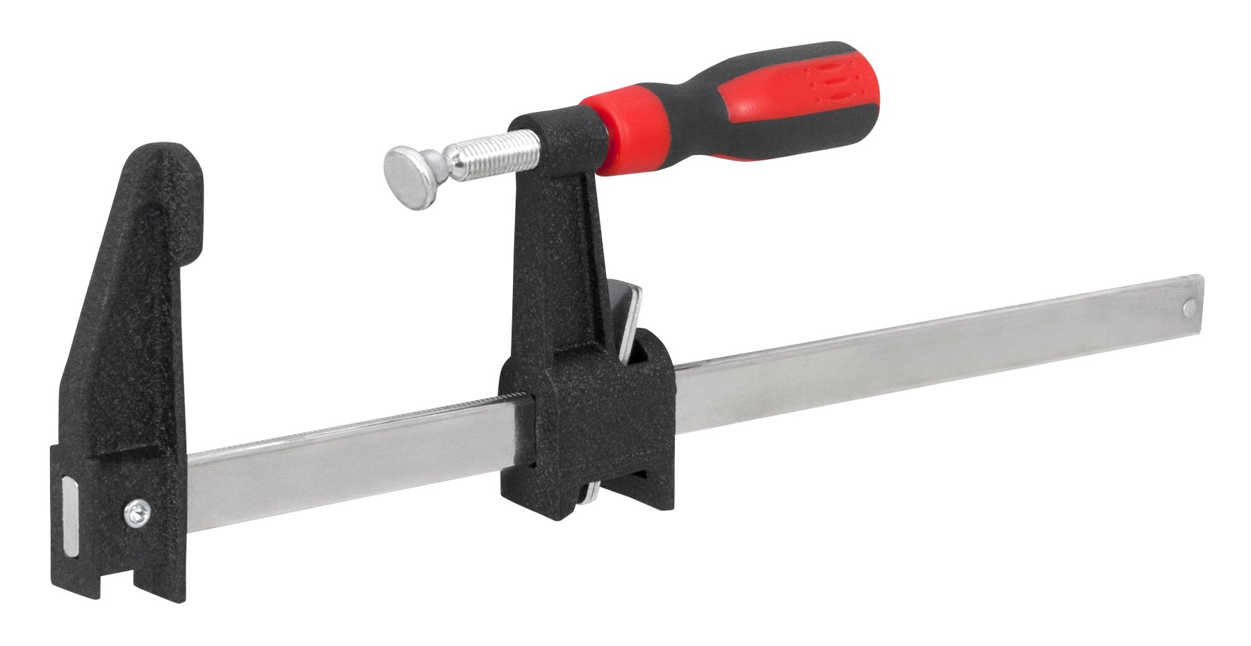 Performance Tool W3952 12-Inch Bar Clamp with F-Style Clutch, Zinc Finished Rail, Rubber Comfort Grip Handle and 600 lb Maximum Clamping Pressure