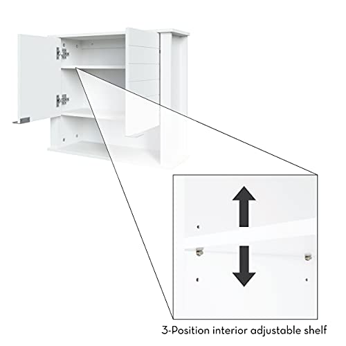 RiverRidge White Madison Collection 2-Door Wall Cabinet