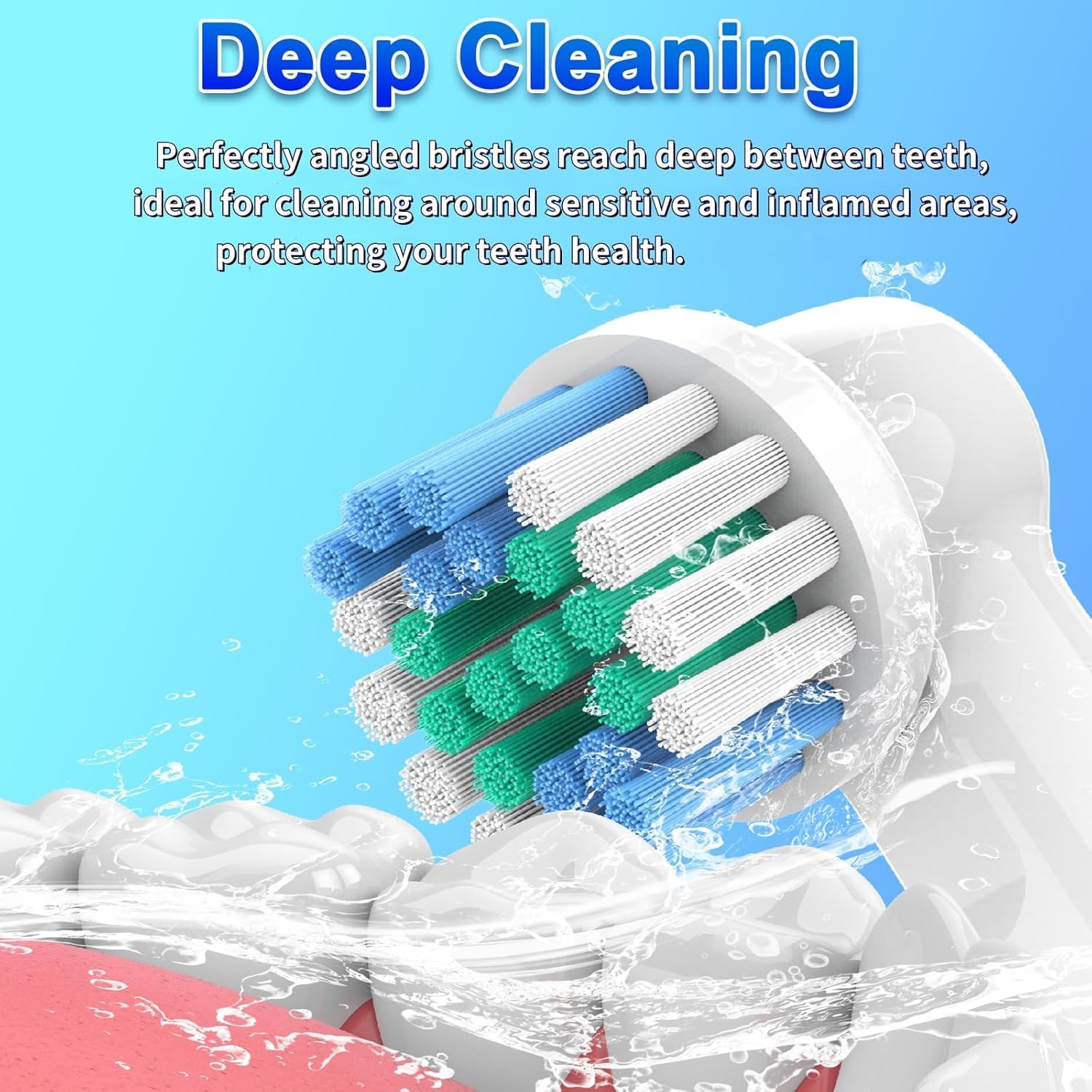 Replacement Brush Heads Compatible with Oral B,Electric Toothbrush Heads Cross Action for Oral-b Braun Pro 1000and More