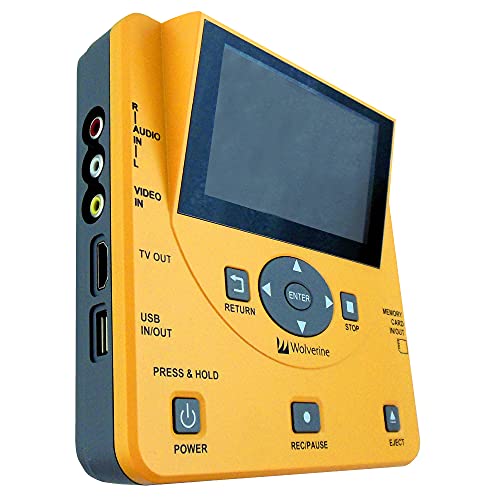 Wolverine TransMedia- Home Movies Digitizer Scanner and Converter. Video to Digital Converter - Record Video from VCR's, VHS Tapes, AV- RCA, Hi8, Camcorder, DVD