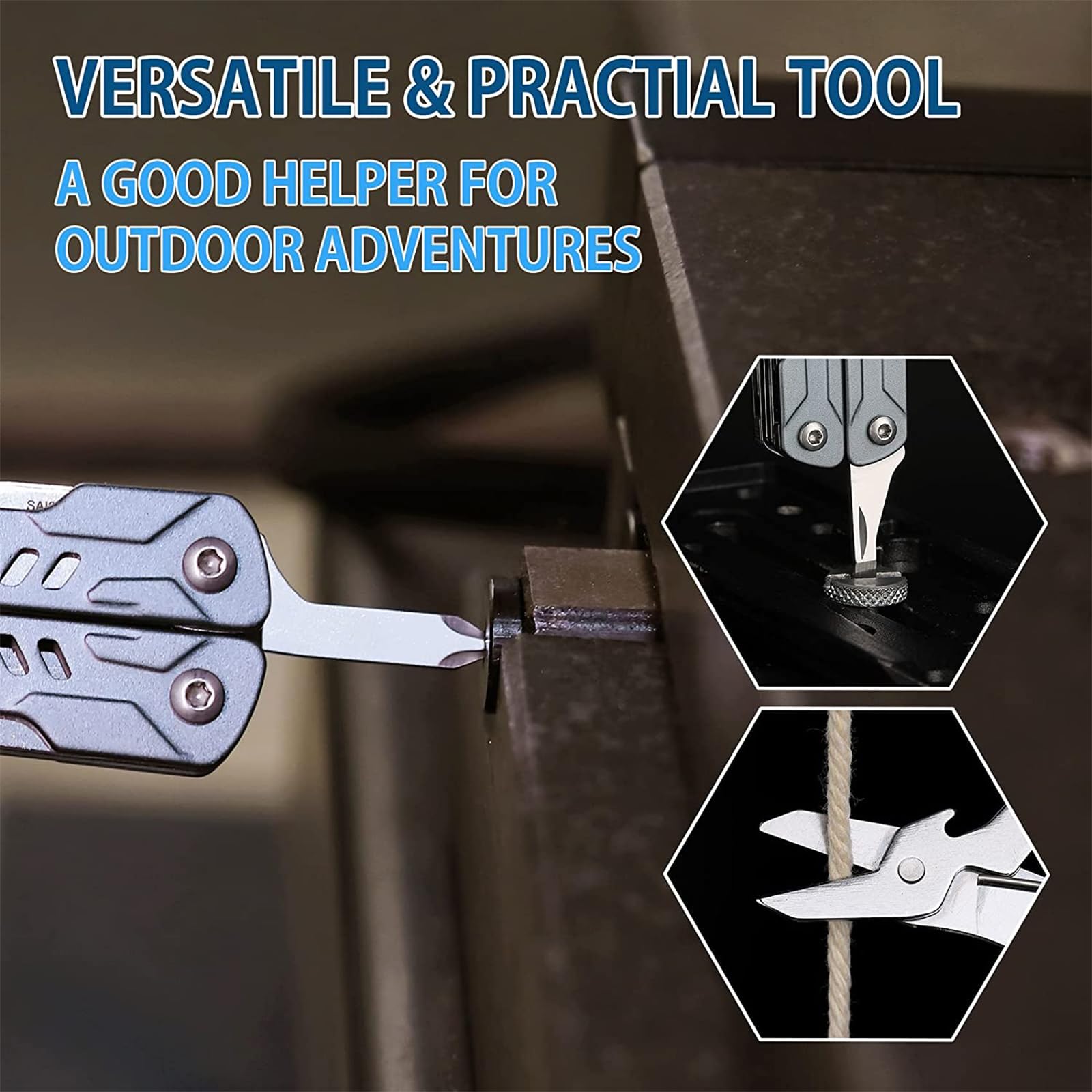 NexTool Keychain Multitool, Mini Multi Pliers with Pocket Knife, Screwdriver and Bottle&Can Opener, Pocket Tool, Father's Day Gifts from Daughter(Mini Sailor)