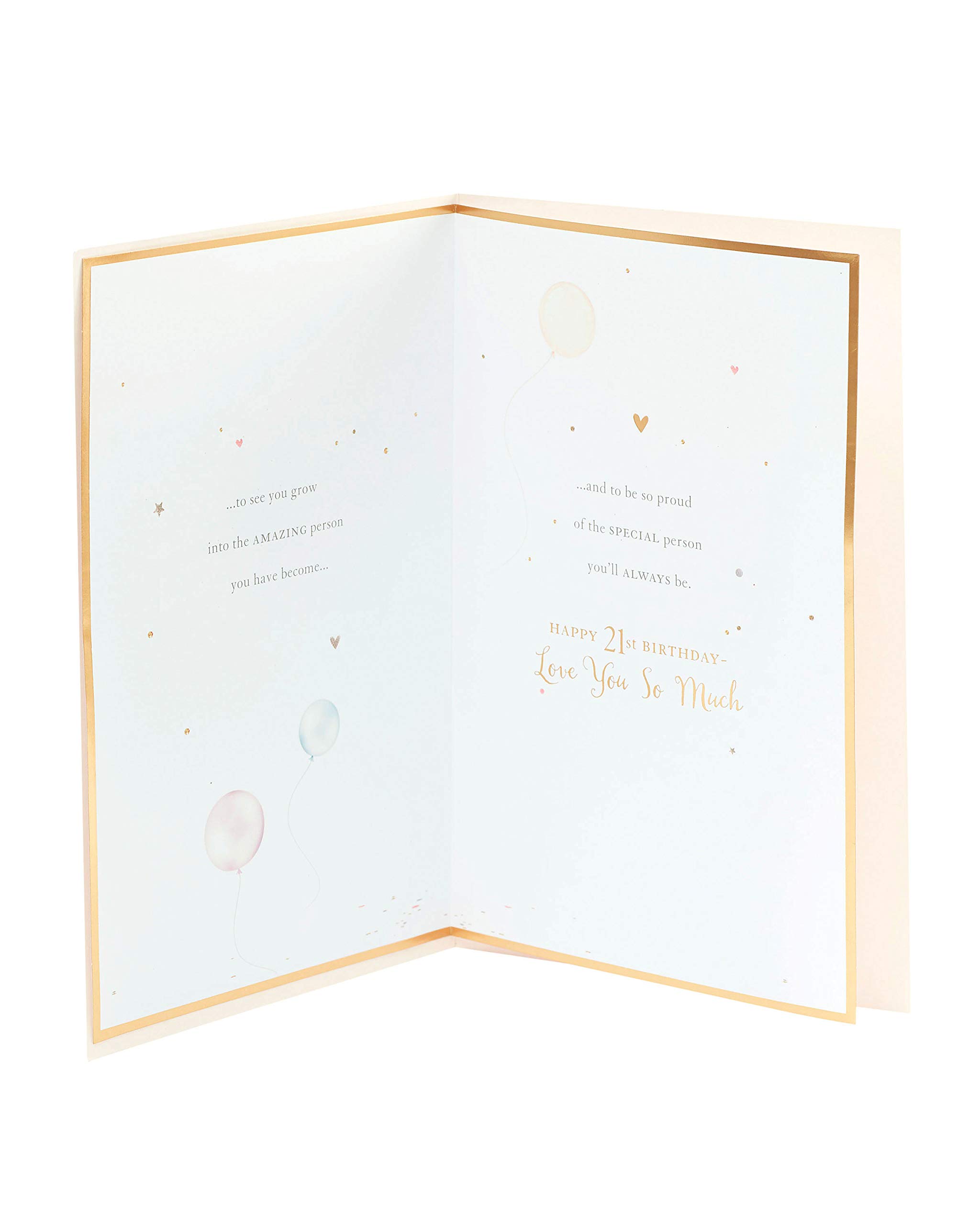 UK Greetings 21st Birthday Card for Daughter with Gold Glitter