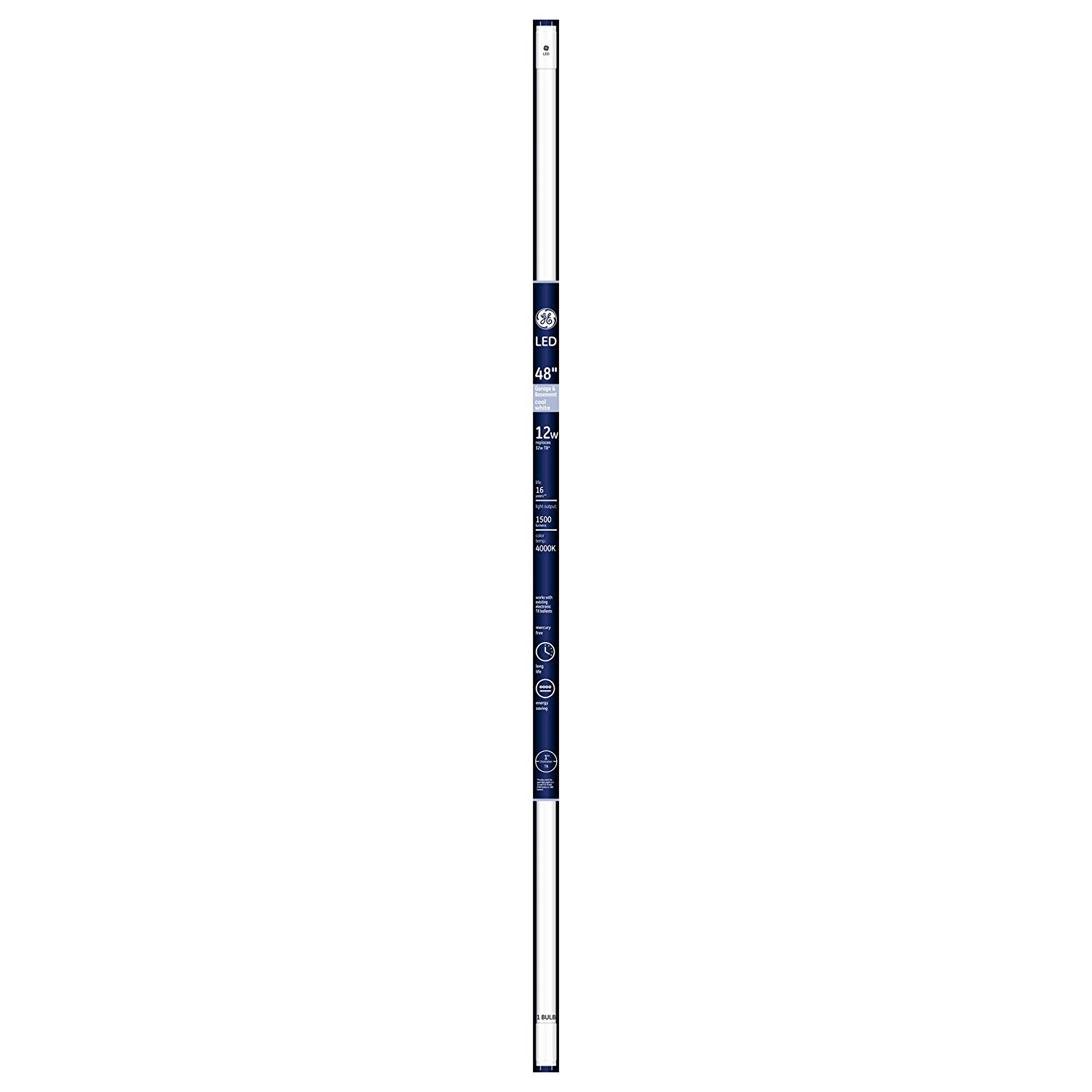 GE Lighting 35900 LED Linear T8 Tube, 6 Count (Pack of 1), Cool White