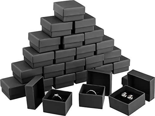 Outgeek 24pcs Jewelry Gift Boxes, Small Gift Boxes with Foam Insert Earring Protector Case Jewelry Kraft Packing Boxes for Ring Collectibles Necklace Bracelet Wedding (24PCS Gift Boxes)