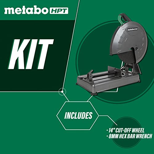 Metabo HPT Metal Chop Saw, 14-Inch Cut-off Wheel, Portable and Lightweight, Powerful 15-Amp Motor (CC14SFS)