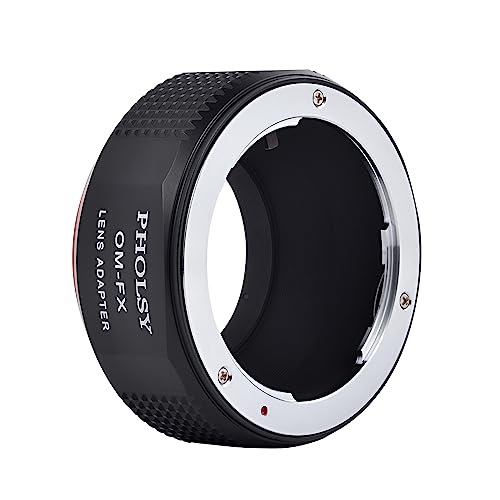PHOLSY OM to FX Lens Mount Adapter Compatible with Olympus Zuiko OM Lens to Fujifilm X Mount Camera Body Compatible with Fujifilm X-H2S, X-Pro3, X-T5, X-T4, X-S20, X-S10, X-T30II, X-E4 etc.